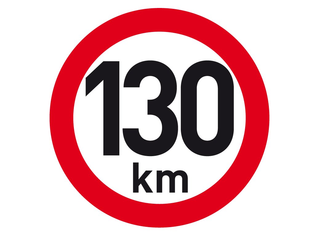 Samolepka reflexní rychlost 130 km, průměr 200 mm | Top Vozíky CZ
